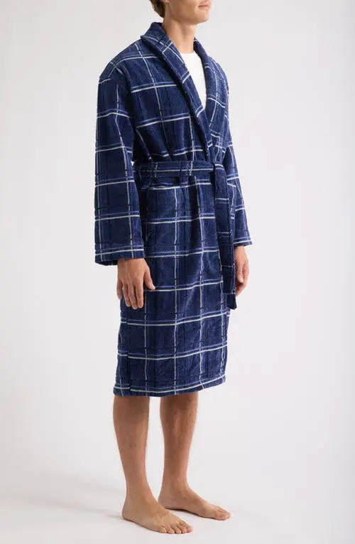 Majestic International Out Of Office Stripe Terry Velour Robe