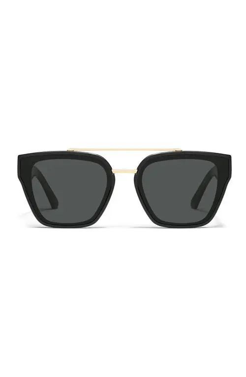 Quay Sweet Talker 65mm Square Sunglasses - Black/smoke