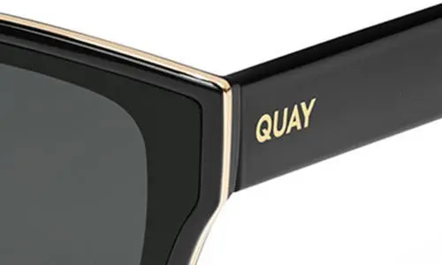 Quay Sweet Talker 65mm Square Sunglasses - Black/smoke