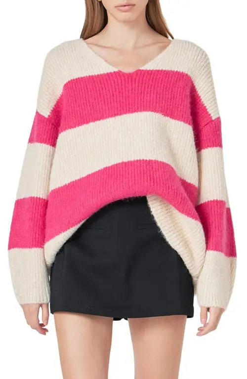 Endless Rose Oversized Striped Sweater