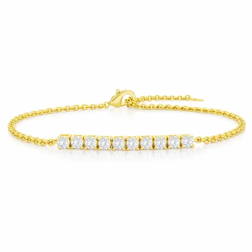 DONATELLO GIAN Multi Strand Crystal Bracelet - Gold