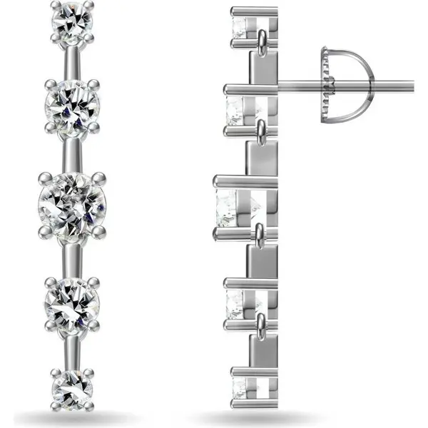 DONATELLO GIAN Name' Graduated Drop Earrings - Silver