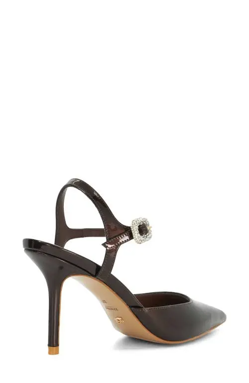 Dune London Channel Pointed Toe Pumps - Brown