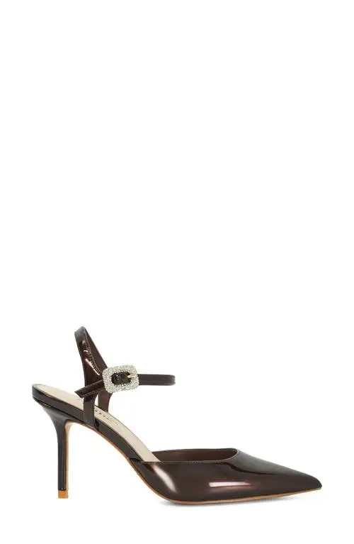 Dune London Channel Pointed Toe Pumps - Brown