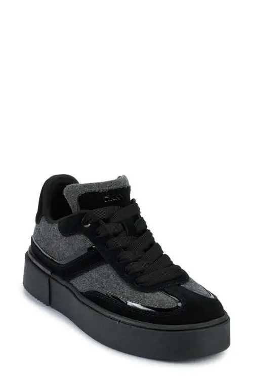 Dkny Bethan Platform Sneakers - Black/ Grey