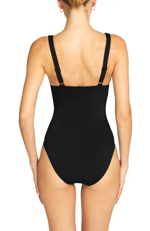 Robin Piccone Ava Knot One-piece Swimsuit - Black