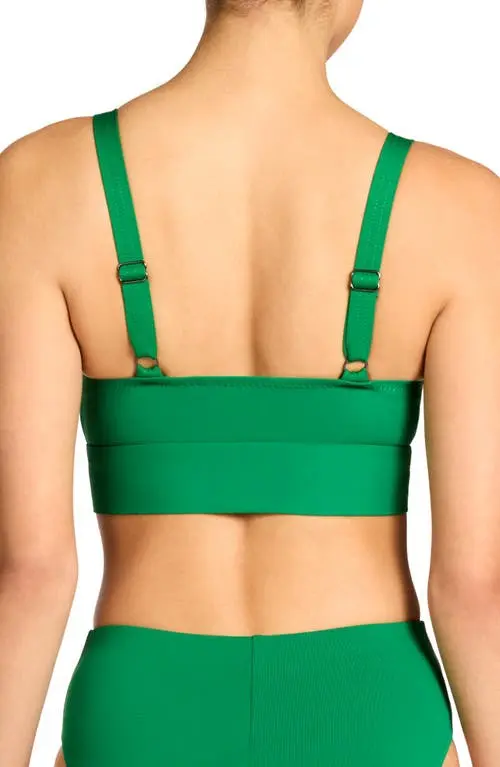 Robin Piccone Ava Knot Front Bikini Top - Grass