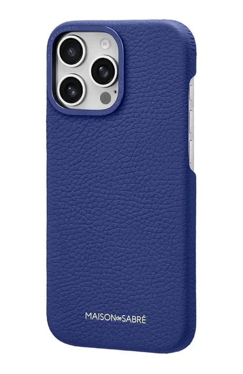 MAISON DE SABRE Leather Phone Case - Lapis Blue