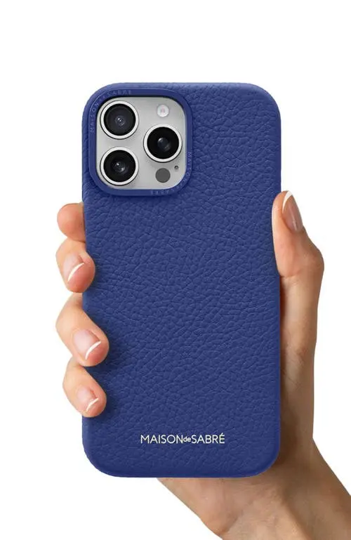 MAISON DE SABRE Leather Phone Case - Lapis Blue