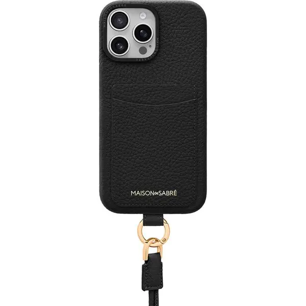 MAISON DE SABRE Sling Phone Case - Black Caviar