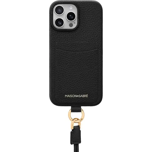 MAISON DE SABRE Sling Phone Case - Black Caviar
