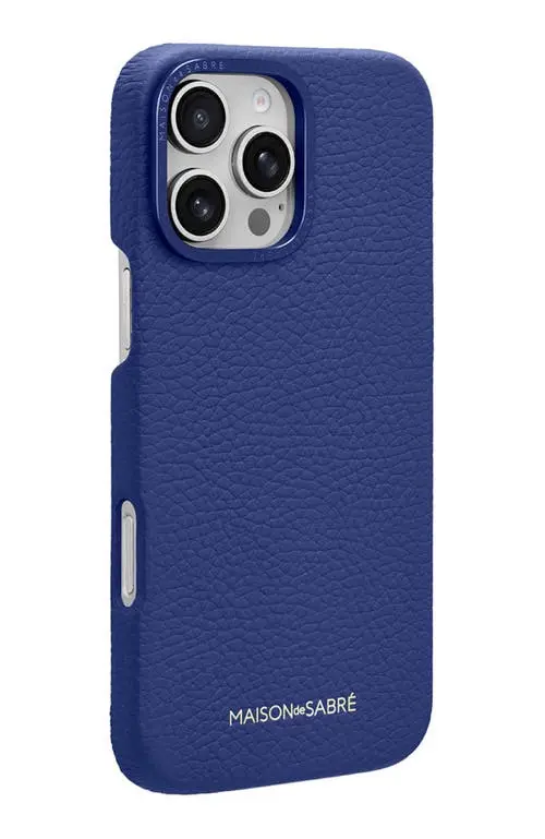 MAISON DE SABRE Leather Phone Case - Lapis Blue