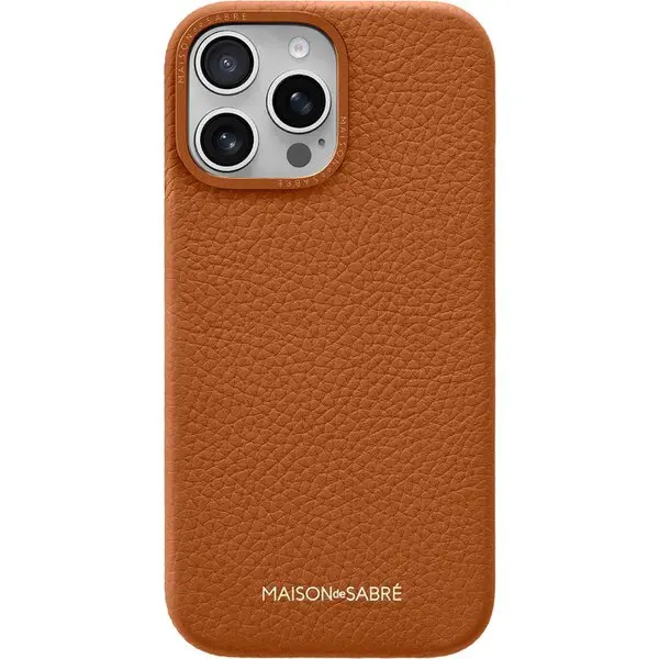 MAISON DE SABRE Leather Phone Case - Pecan Brown