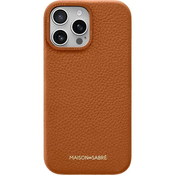 MAISON DE SABRE Leather Phone Case - Pecan Brown