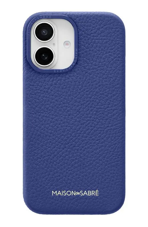MAISON DE SABRE Leather Phone Case - Lapis Blue