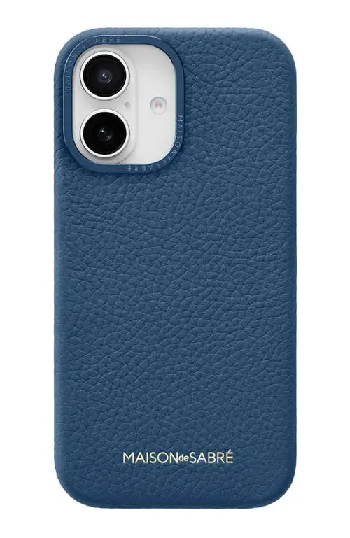 MAISON DE SABRE Leather Phone Case Iphone 16 - Pacific Blue