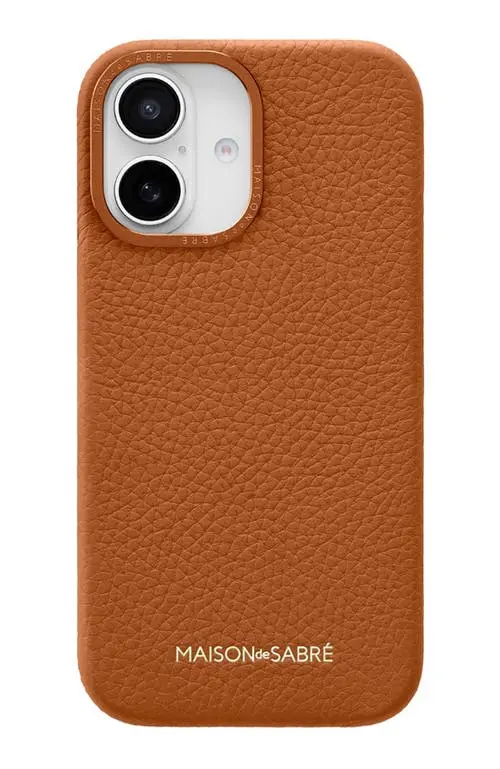 MAISON DE SABRE Leather Phone Case - Pecan Brown