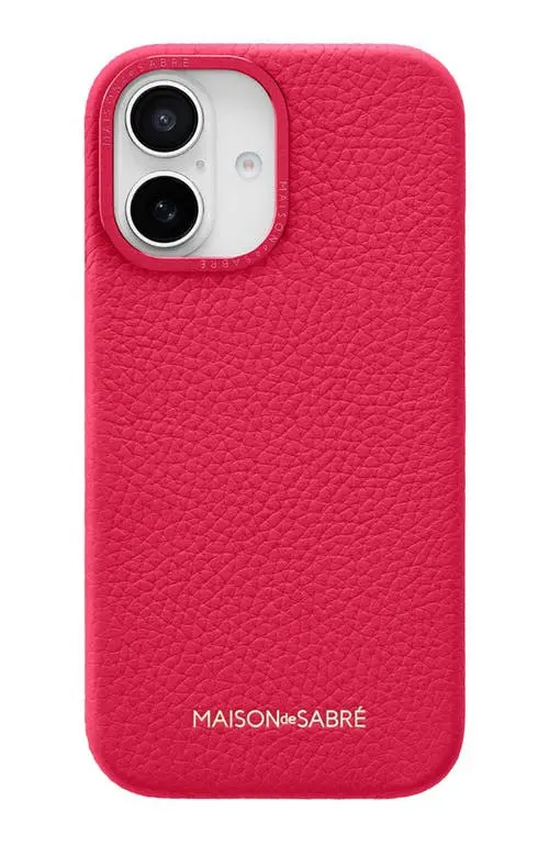 MAISON DE SABRE Leather Phone Case - Shibuya Fuchsia