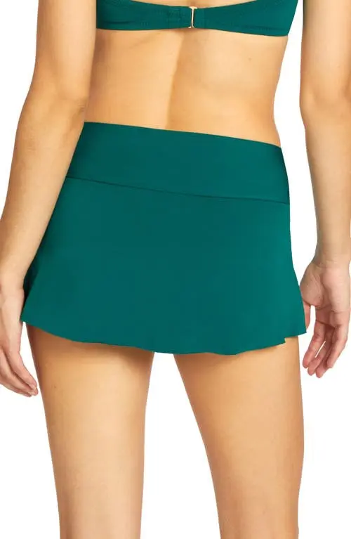 Robin Piccone Ava Skirted Bikini Bottom - Malachite