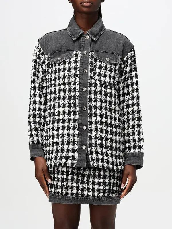 Liu Jo Houndstooth Textured Jacket - Black