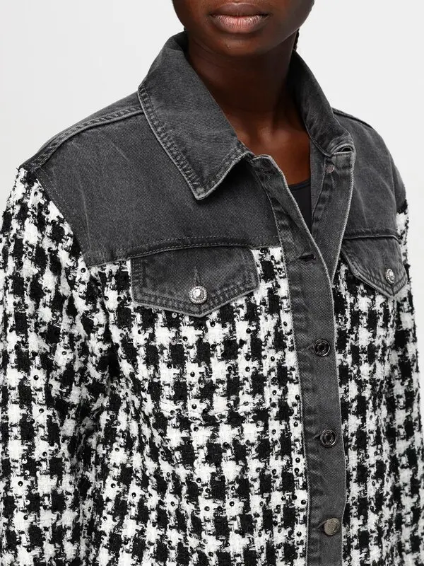 Liu Jo Houndstooth Textured Jacket