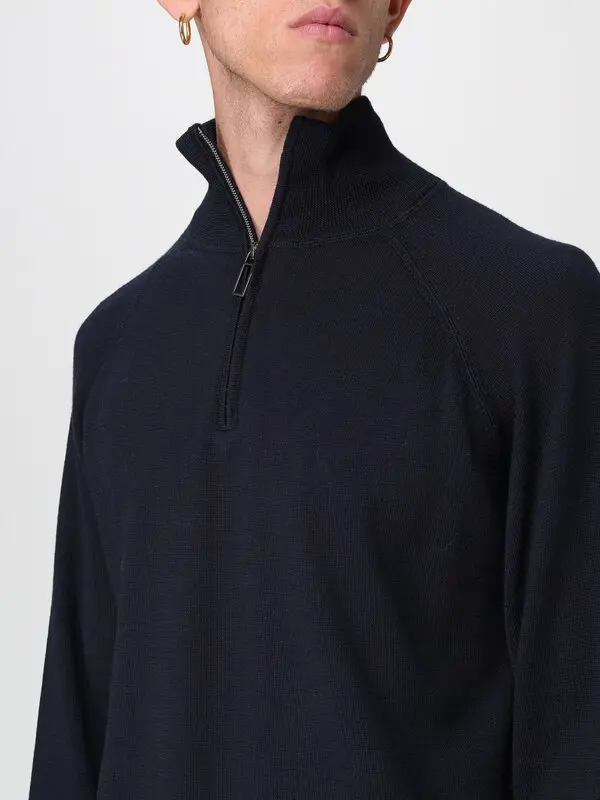 PAOLO PECORA Quarter Zip Sweater - Blue