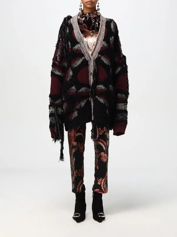 Etro Multicolor Patterned Knit Cardigan