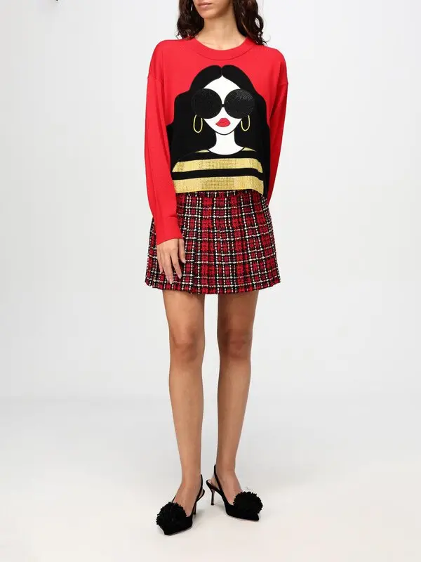 Alice+olivia♥ネクタイニット ALLENE CABLE CREWNECK in BLACK | ALICE + OLIVIA