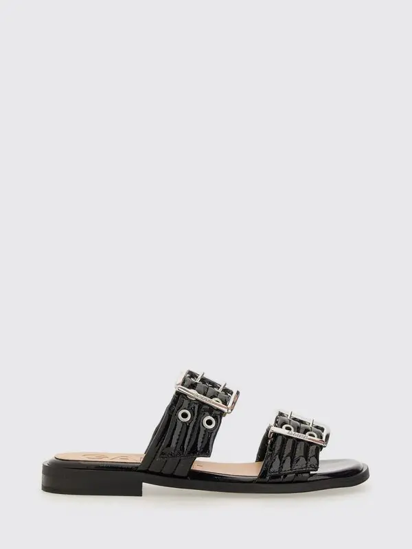 GANNI Flat Sandal - Black