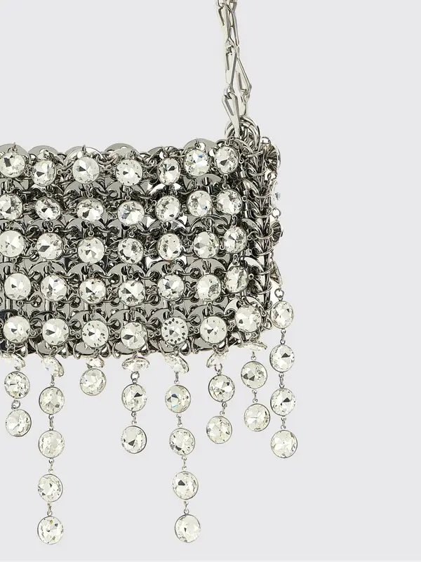 Rabanne Chain Embellished Mini Bag - Silver