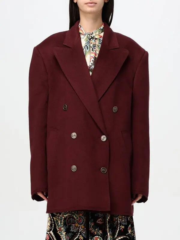 Etro Double Breasted Coat - Red