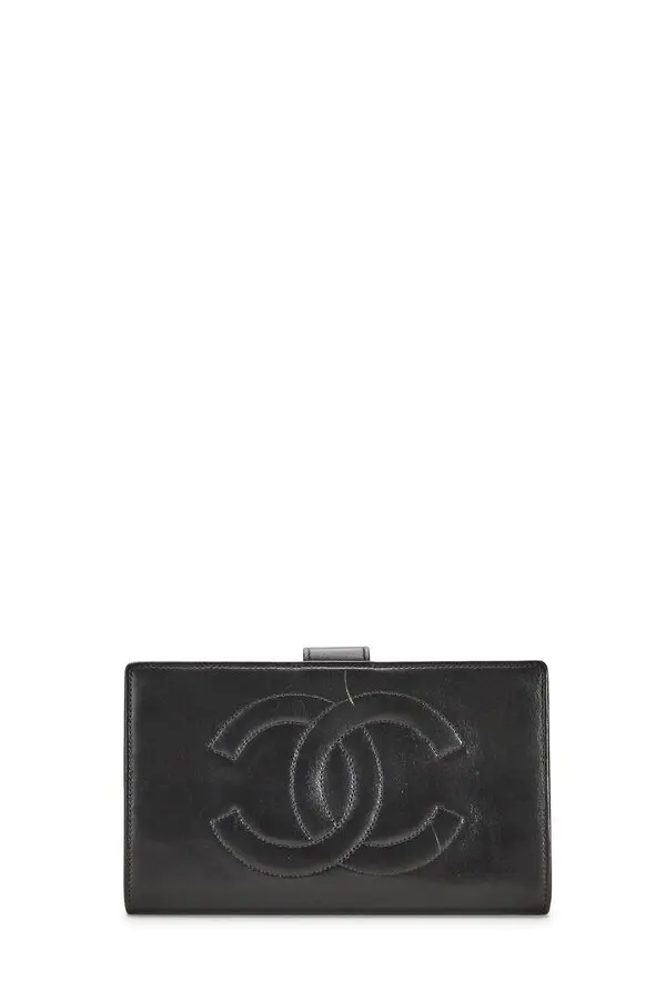 Chanel Lambskin Timeless 'cc' Long Wallet - Black
