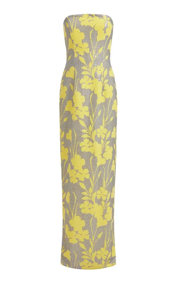 16Arlington Frasia Floral Maxi Dress - Yellow