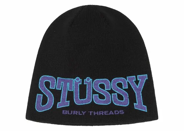 StÜssy Burly Threads Skullcap - Black