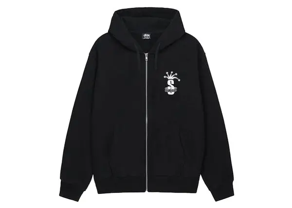 StÜssy Crown Band Zip Hoodie - Black