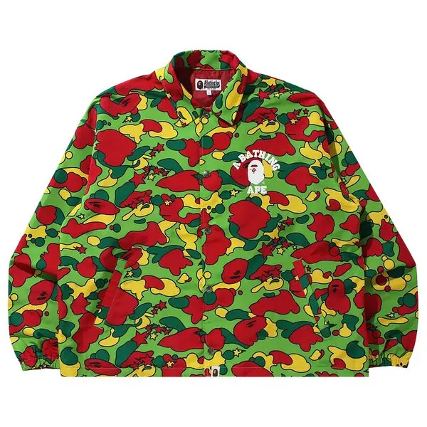 A BATHING APE Sta Camo Relaxed Coach Jacket - Multicolor
