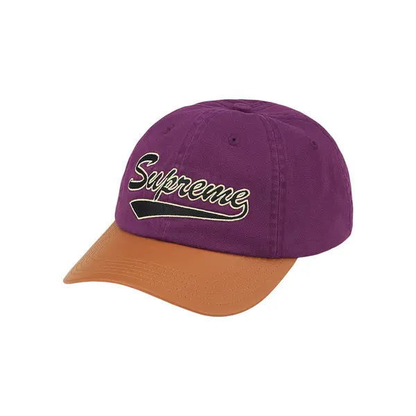 Supreme Visor Logo 6-panel Cap - Purple