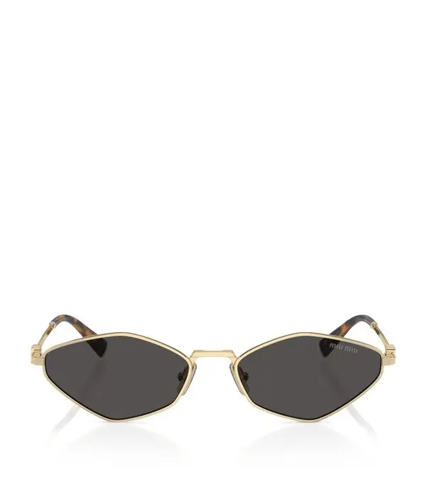 Miu Miu Mu 56zs Sunglasses - Gold