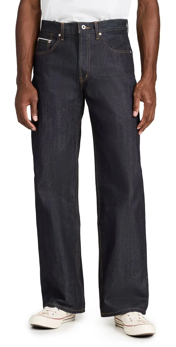 Naked & Famous Denim Strong Guy Left Hand Twill Selvedge Jeans - Indigo