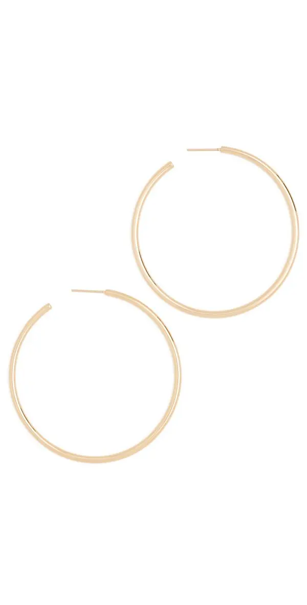 JENNIFER FISHER 2 Thread Hoop Earrings - Yellow Gold