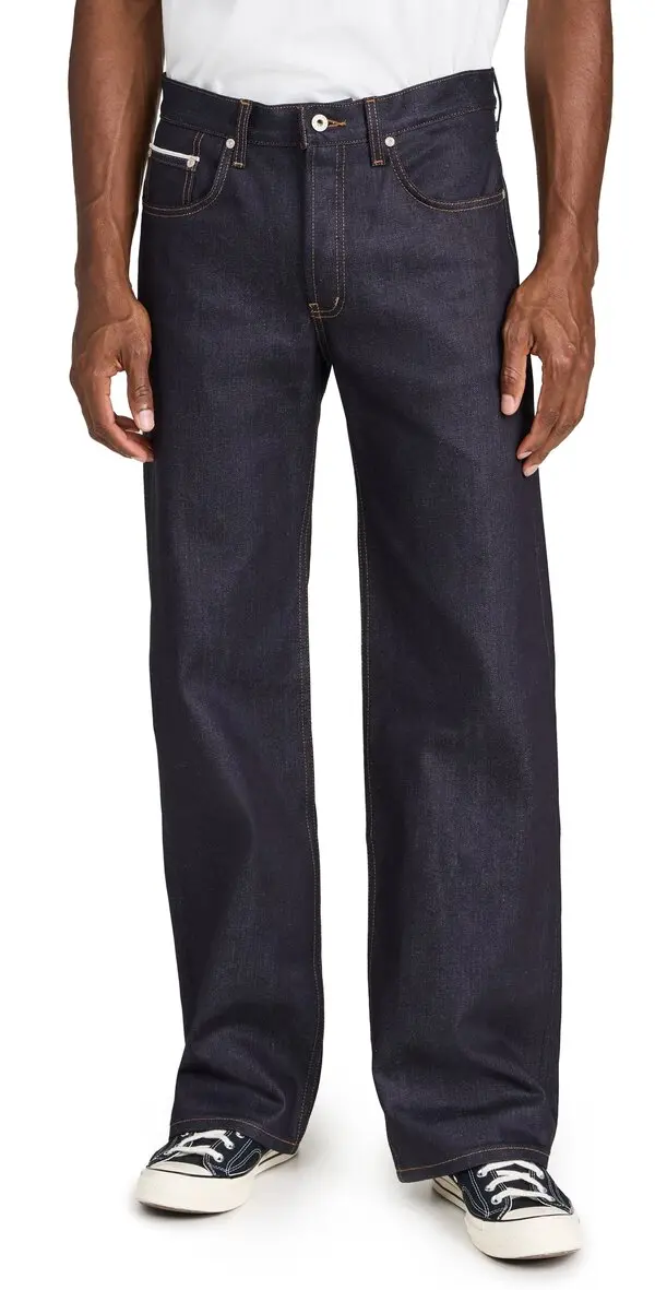 Naked & Famous Denim Nightshade Stretch Selvedge Strong Guy Jeans - Indigo