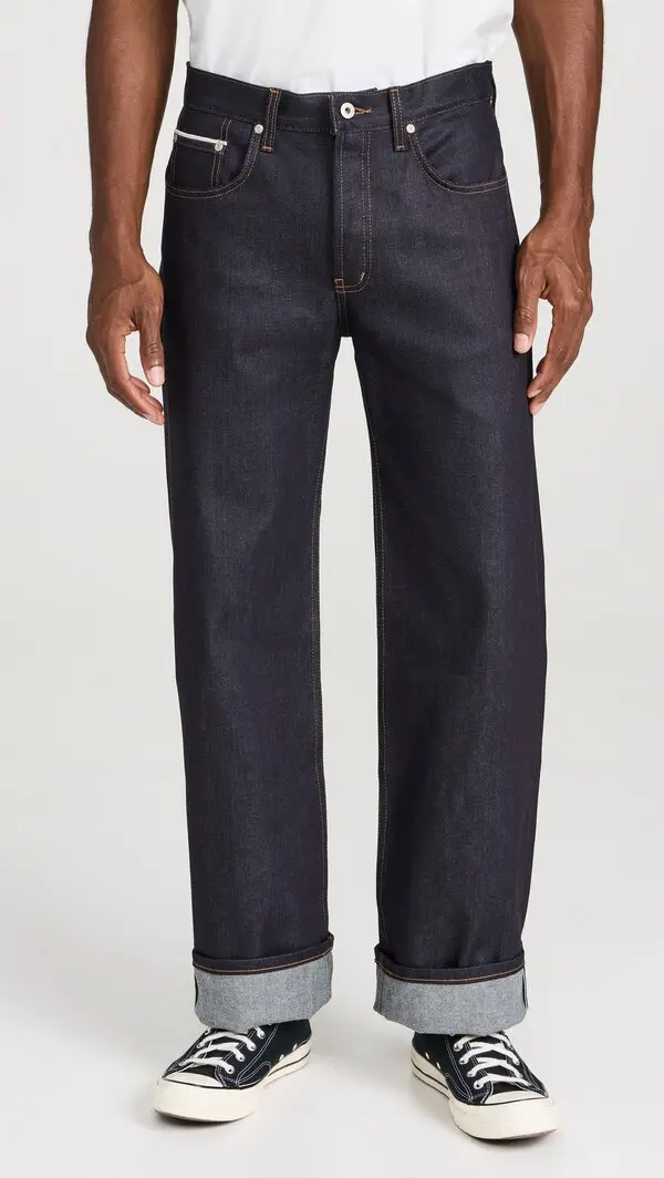 Naked & Famous Denim Nightshade Stretch Selvedge Strong Guy Jeans - Indigo