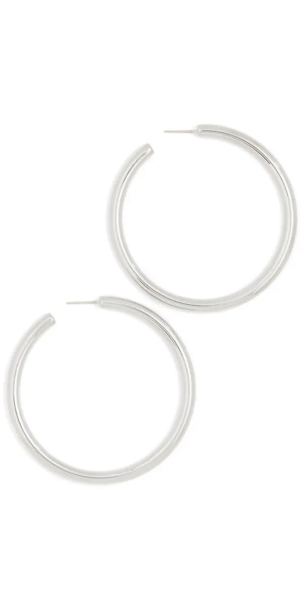 JENNIFER FISHER 2 Lilly Hoop Earrings - Silver