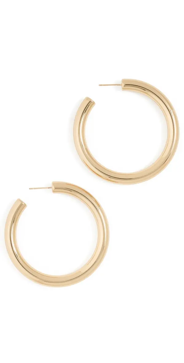 JENNIFER FISHER 1.5 Samira Baby Hoop Earrings - Yellow Gold