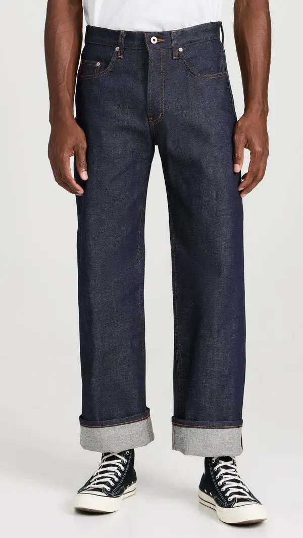 Naked & Famous Denim Strong Guy Dirty Fade Selvedge Jeans - Indigo