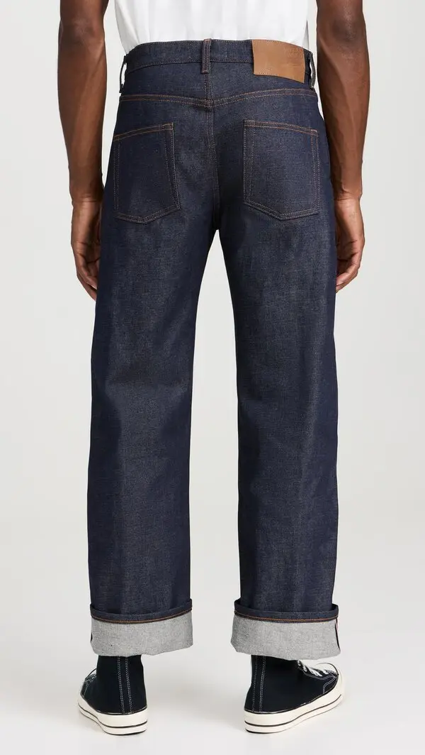 Naked & Famous Denim Strong Guy Dirty Fade Selvedge Jeans - Indigo