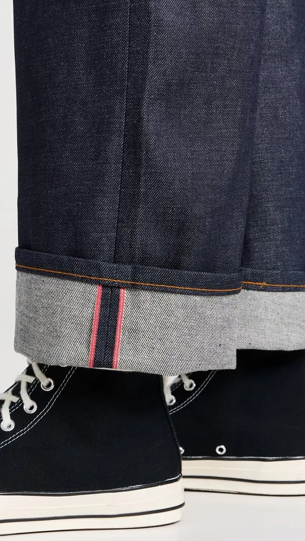 Naked & Famous Denim Strong Guy Dirty Fade Selvedge Jeans - Indigo
