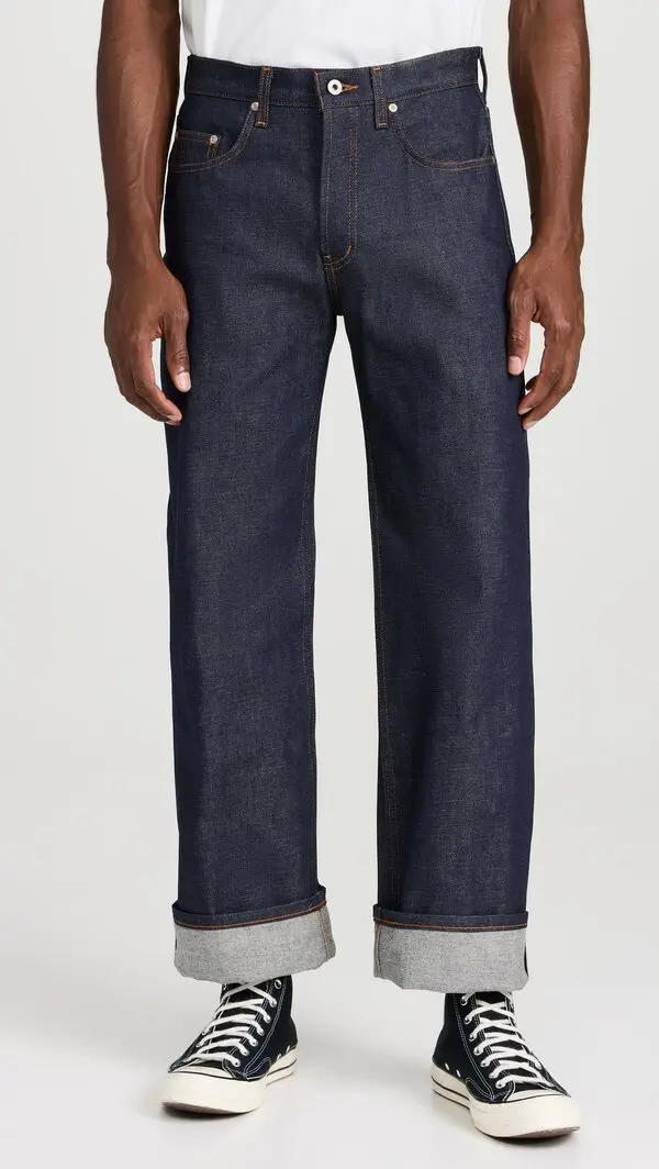 Naked & Famous Denim Strong Guy Dirty Fade Selvedge Jeans - Indigo