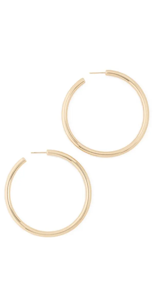 JENNIFER FISHER 2 Lilly Hoop Earrings - Yellow Gold