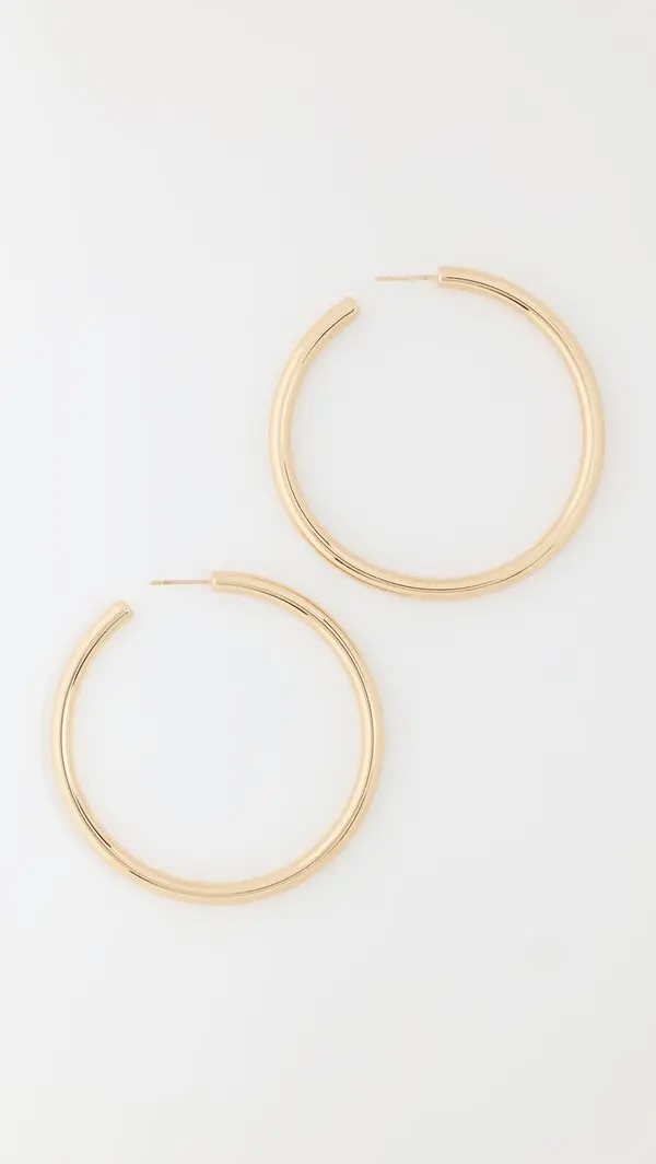 JENNIFER FISHER 2 Lilly Hoop Earrings - Yellow Gold